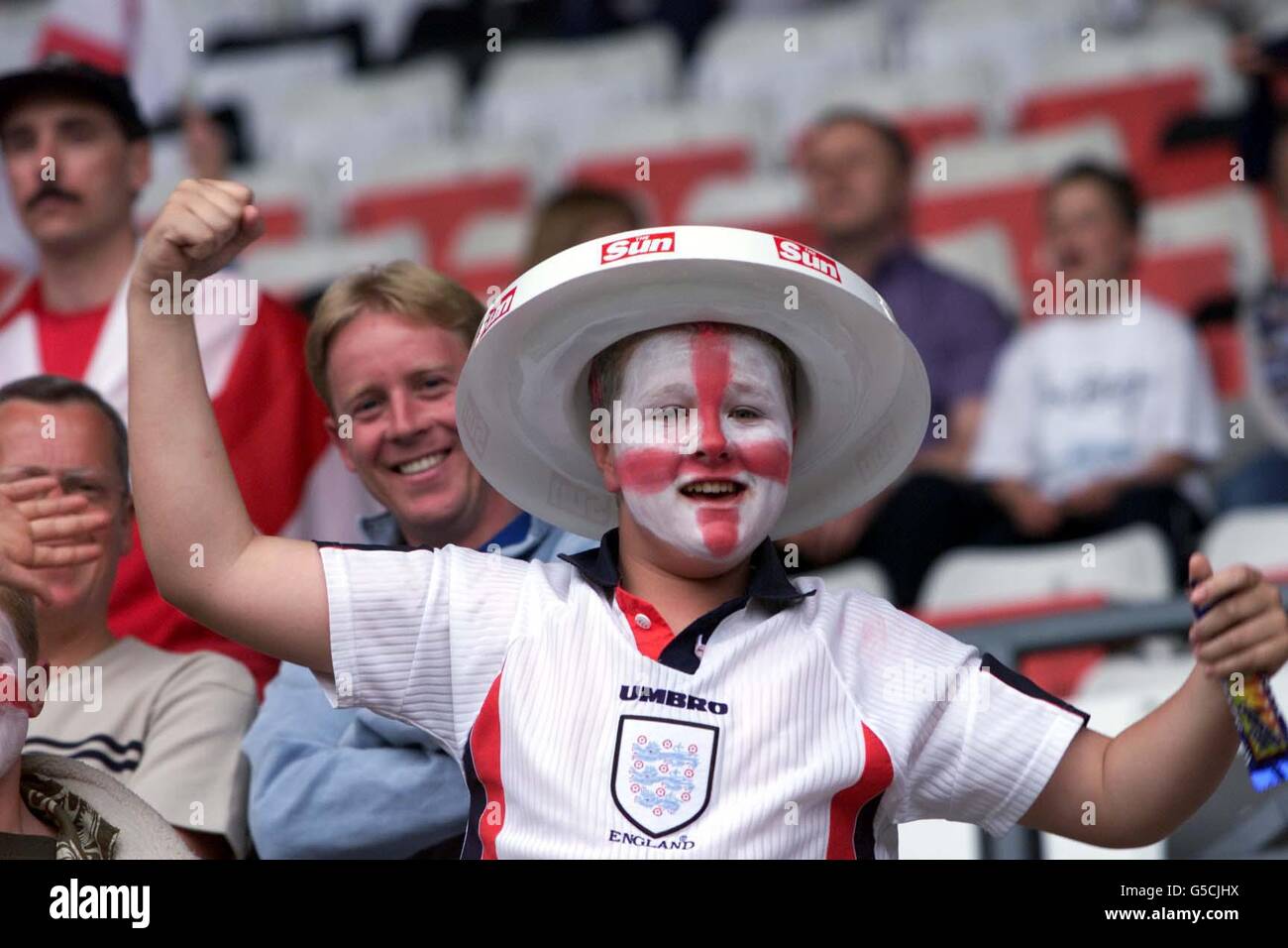 England fans prepare for the Nationwide Friendly International at Pride ...