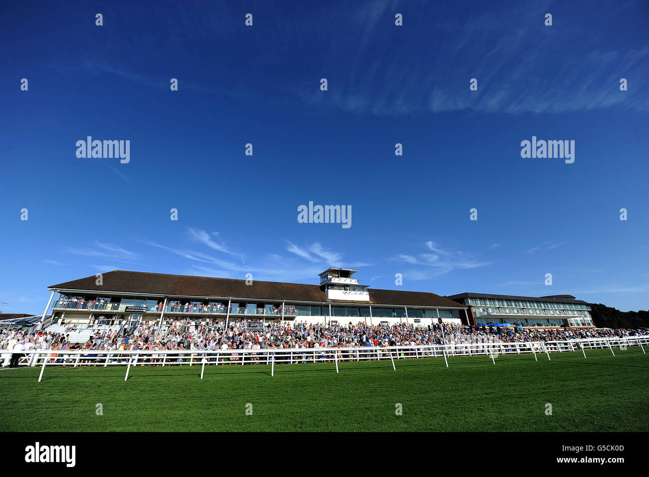 Horse racing racing and music night lingfield park racecourse hi-res ...