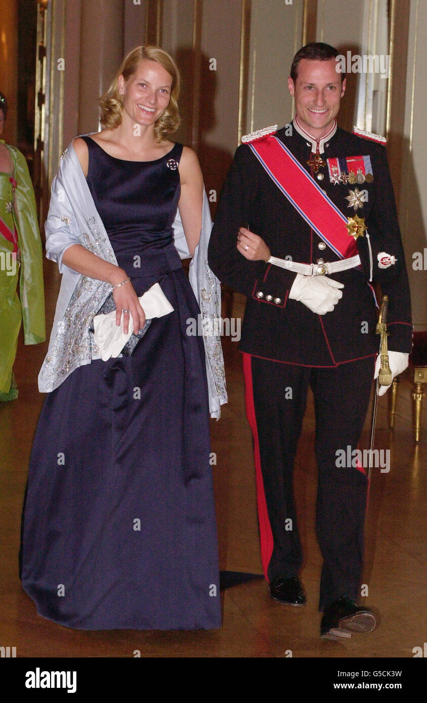 HRH Crown Prince Haakon of Norway and his fiancee Mette-Marit Tjessem ...