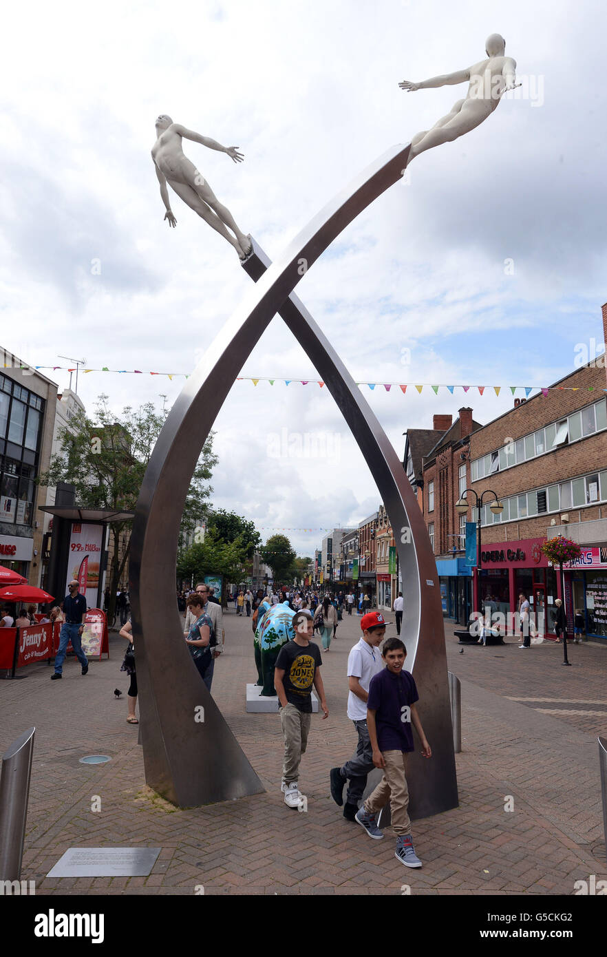 Dna statue, northampton hi-res stock photography and images - Alamy