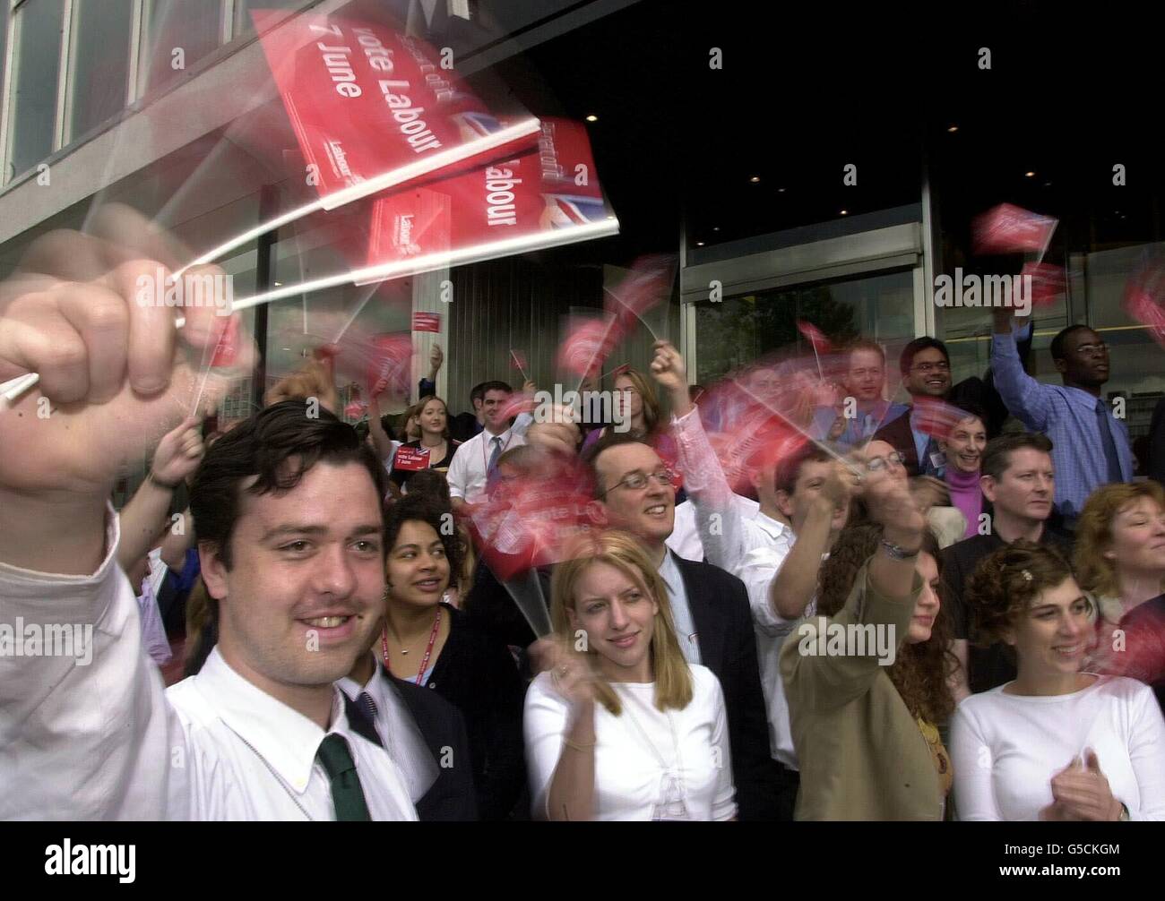 Generl Election Labour Supporters Stock Photo - Alamy