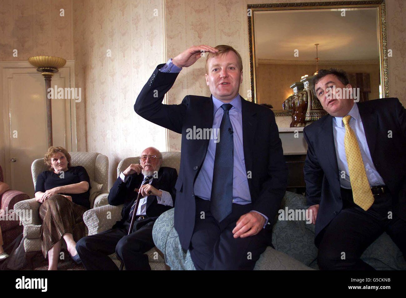 Leader of the Lib Dems, Charles Kennedy stands with local candidate for ...
