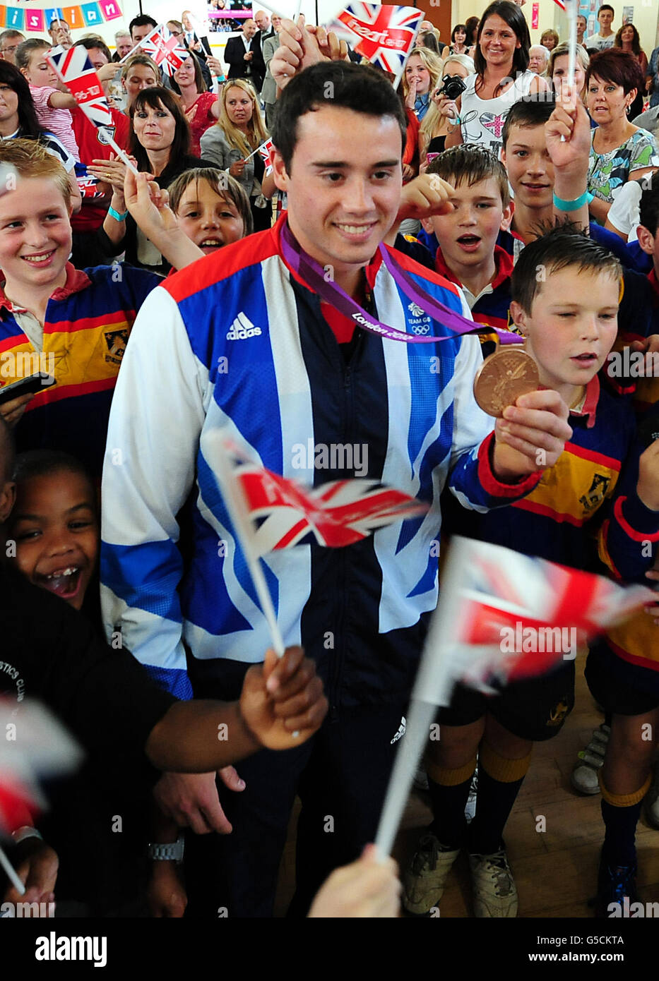 Olympic bronze medallist gymnast Kristian Thomas during a welcome back ...