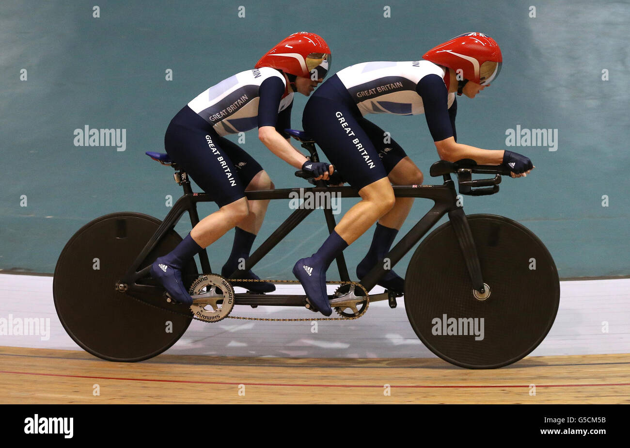 Lora Turnham and Fiona Duncan (front) during a training session at the ...