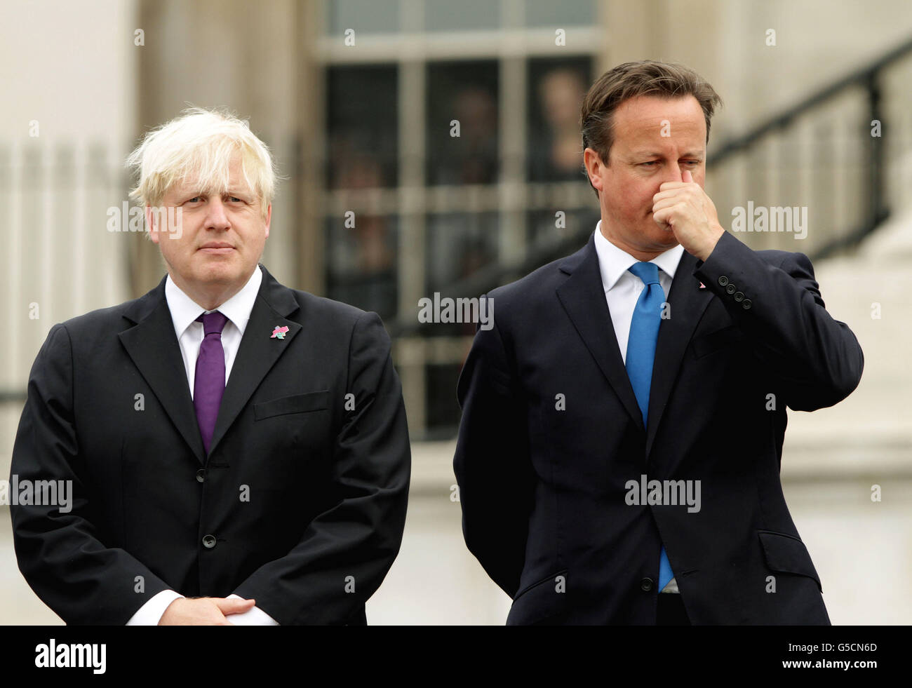 Mayor of London Boris Johnson (left) with Prime Minister David Cameron ...