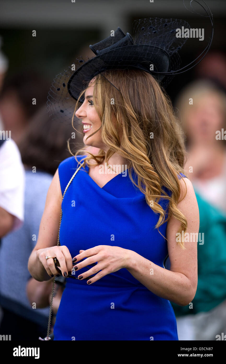 Tonya meli on ladies day at goodwood racecourse hi-res stock ...