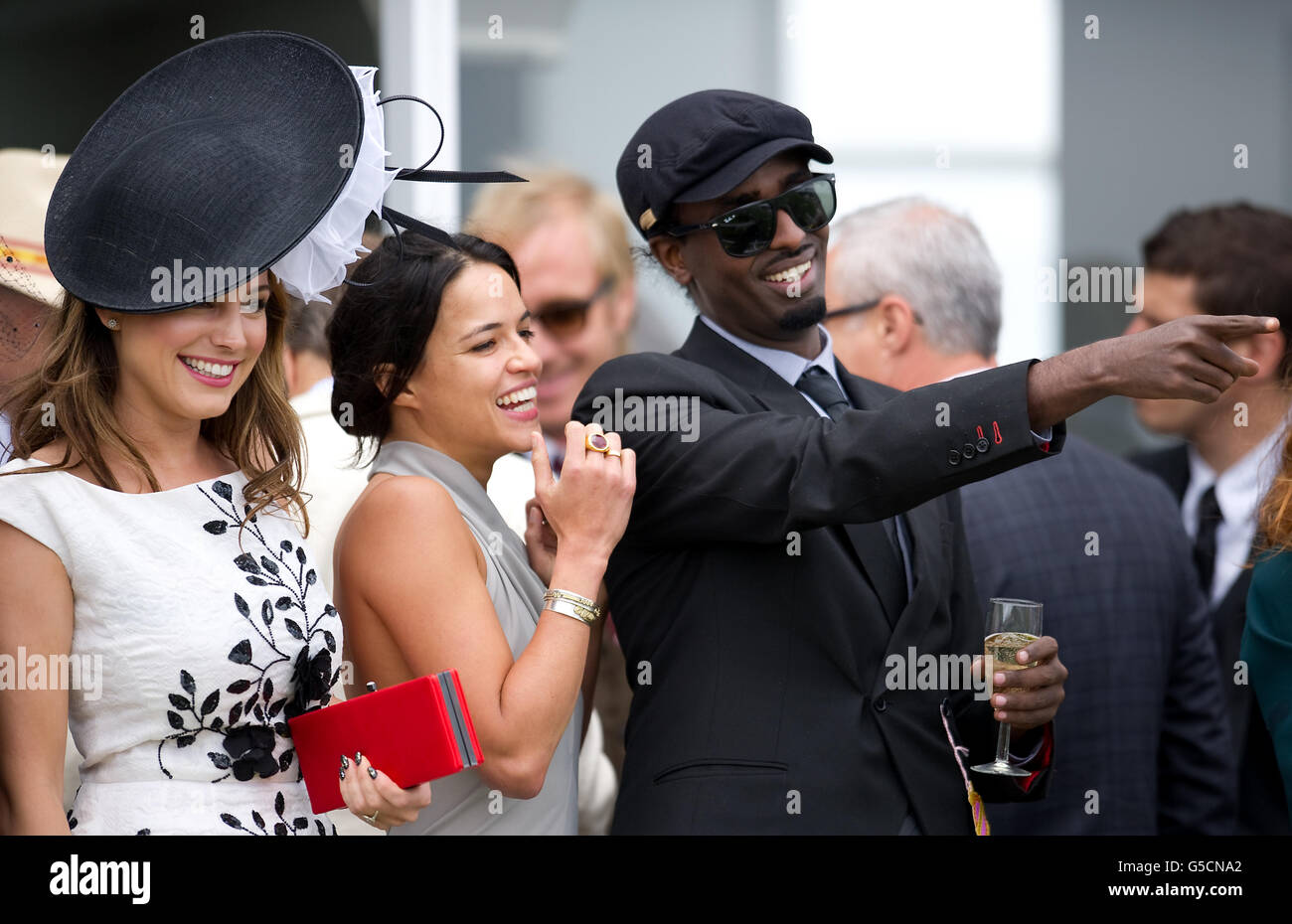 Michelle rodriguez mason smillie on ladies day goodwood racecourse hi ...