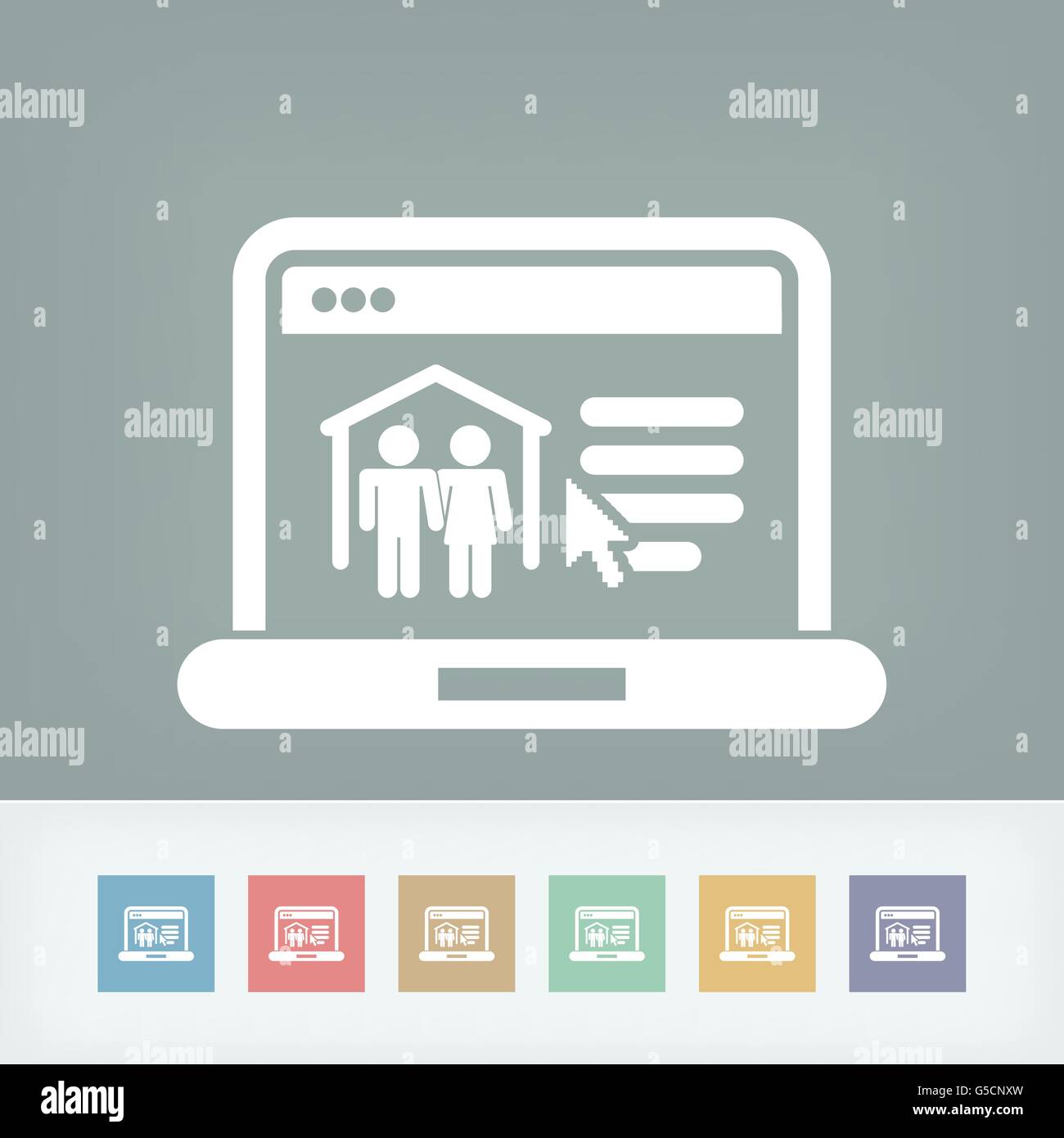 Real estate website icon Stock Vector Image & Art - Alamy