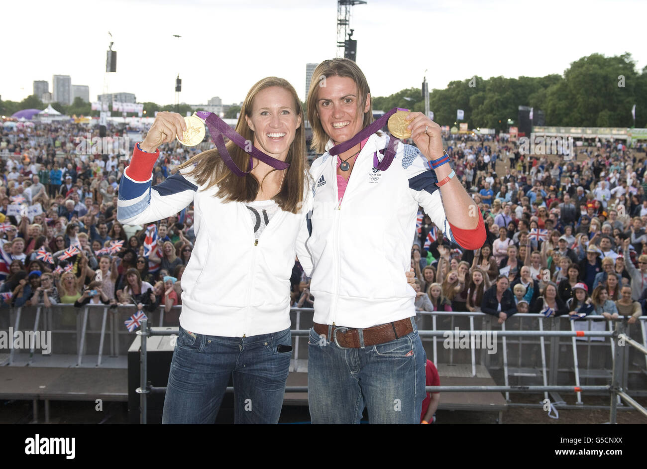 London Olympic Games - Day 6. Great Britain's Helen Glover (left) and ...