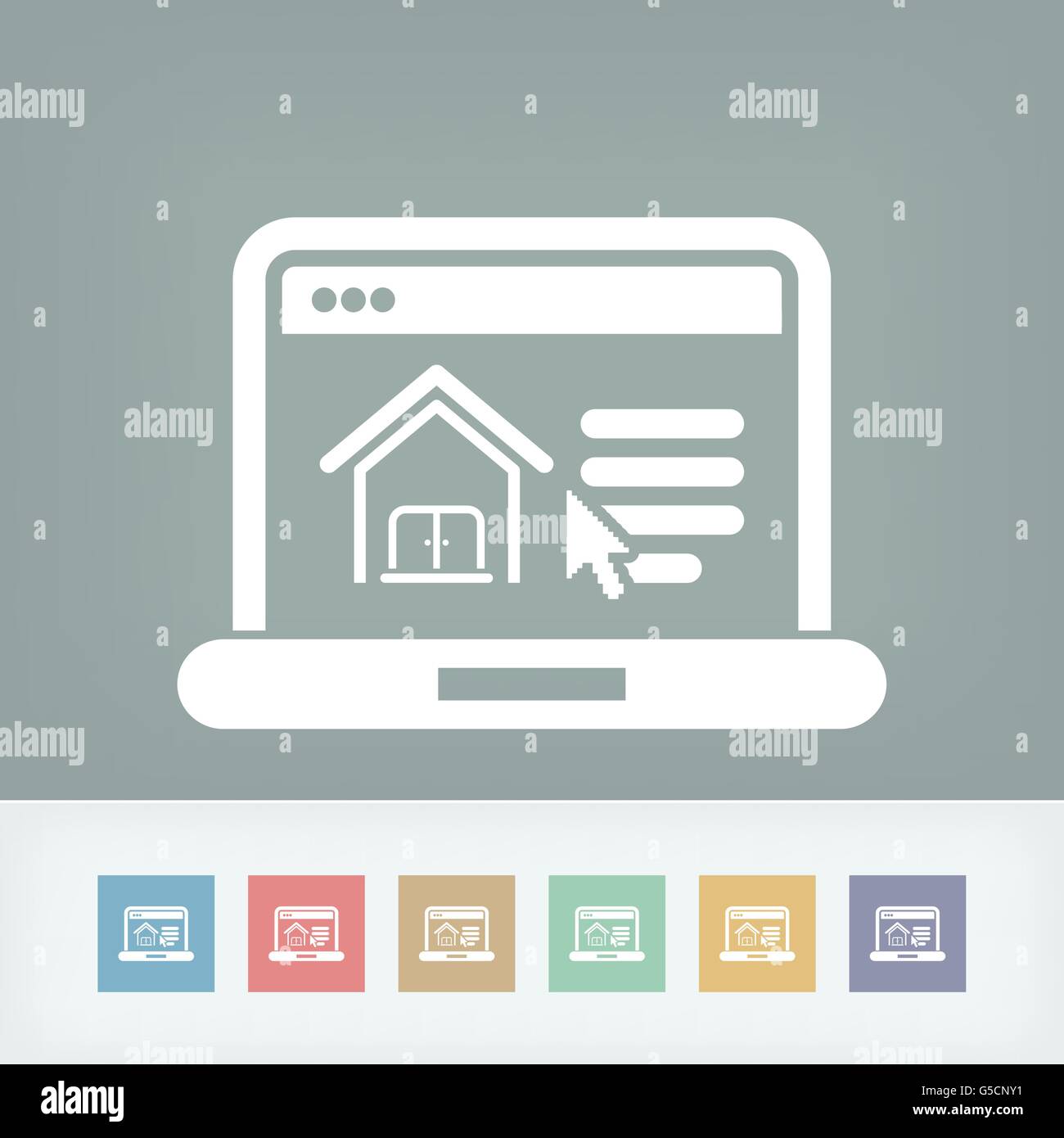 Real estate website icon Stock Vector Image & Art - Alamy