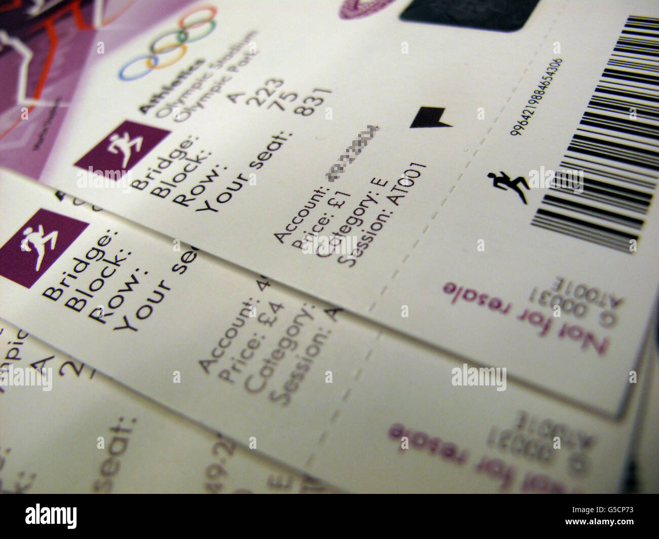 Sport olympic tickets hi-res stock photography and images - Alamy