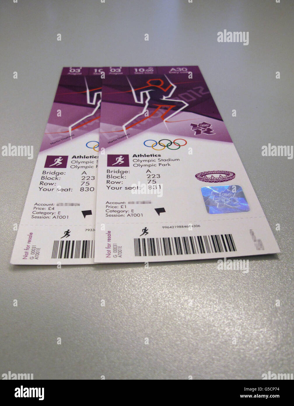 Number tickets hi-res stock photography and images - Alamy