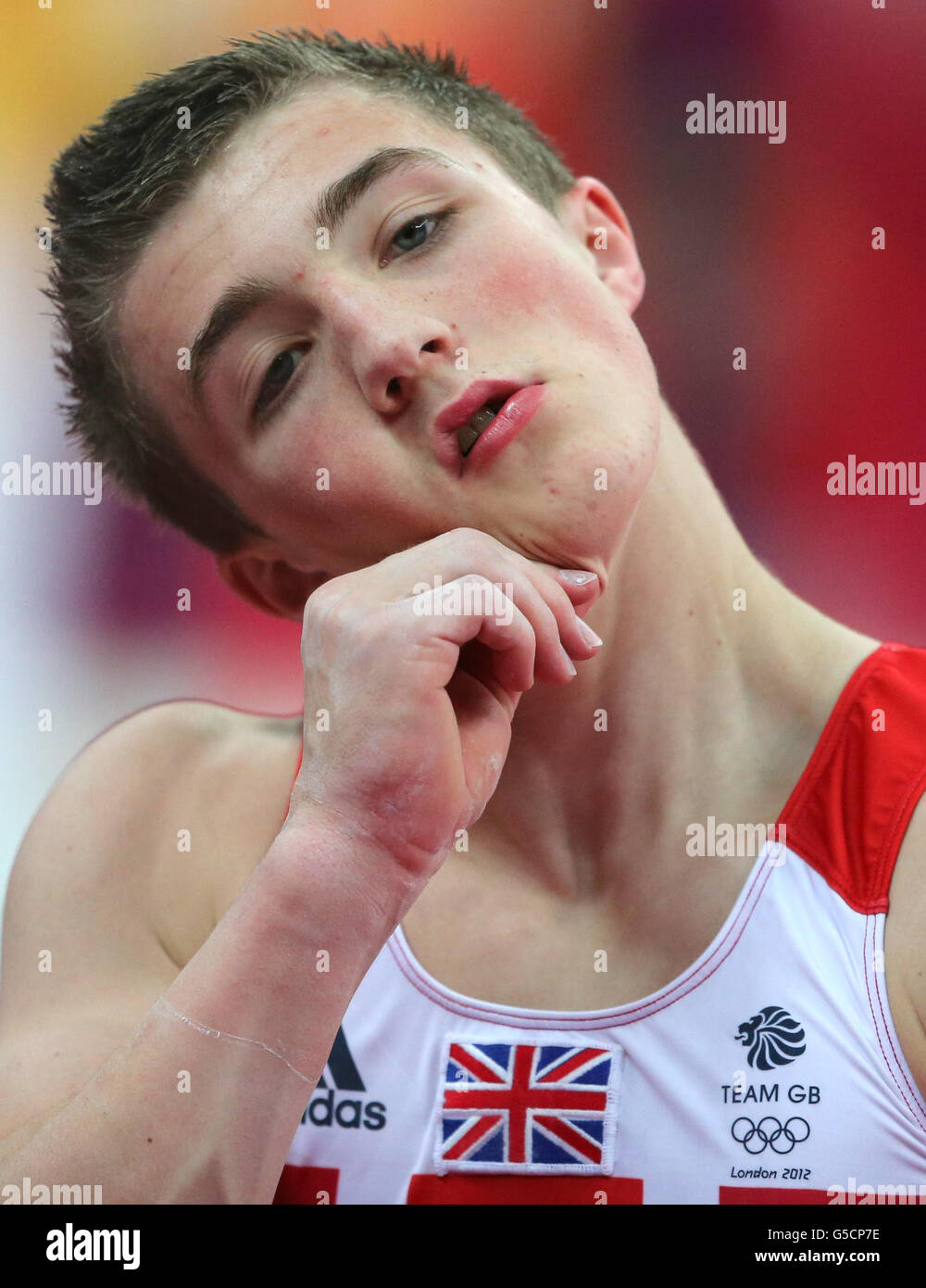 Great Britain's Sam Oldham during the Artistic Gymnastics team final at ...