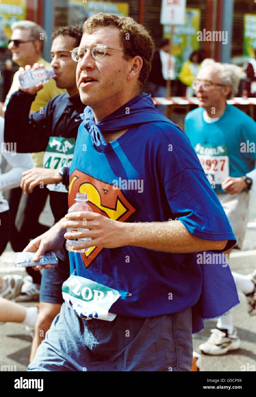 London Marathon Superman Stock Photo - Alamy