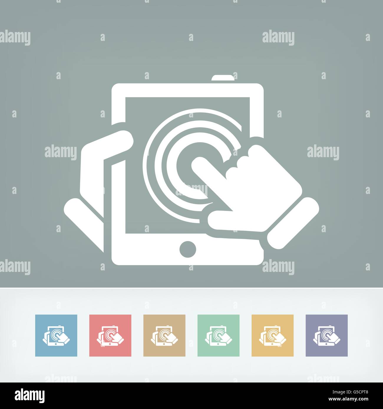 Illustration of vertical tablet touch Stock Vector Image & Art - Alamy