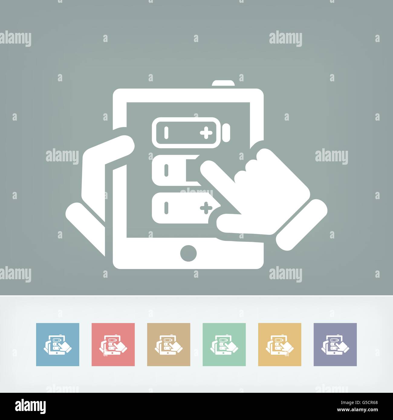 Illustration of tablet battery charge concept Stock Vector Image & Art ...