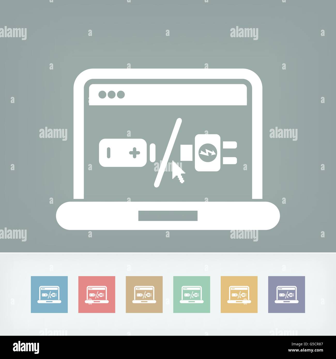 Laptop charger icon hi-res stock photography and images - Alamy