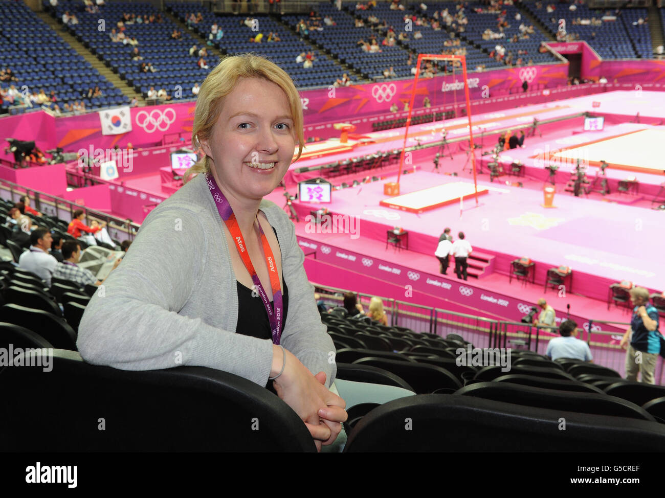 Press Association reporter Kate Bamber during the Artistic Gymnastics ...
