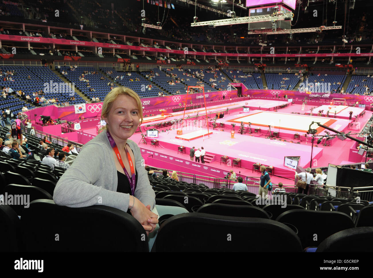 Press Association reporter Kate Bamber during the Artistic Gymnastics ...