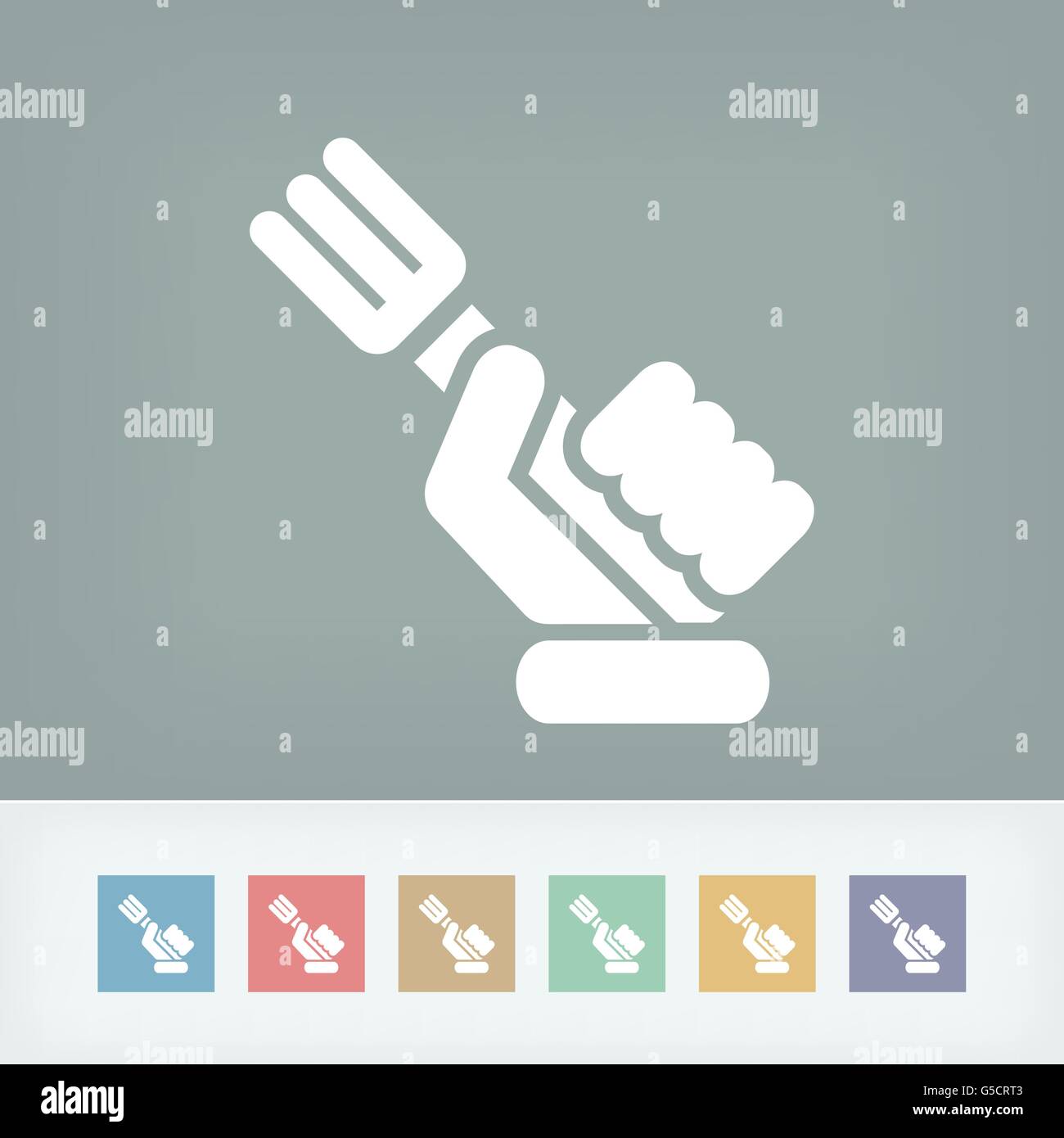 Hand holding a fork Stock Vector Image & Art - Alamy