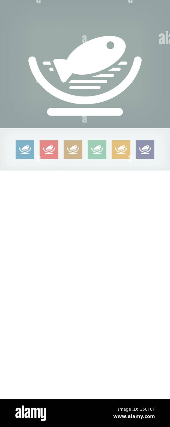 Dish of fish icon Stock Vector Image & Art - Alamy