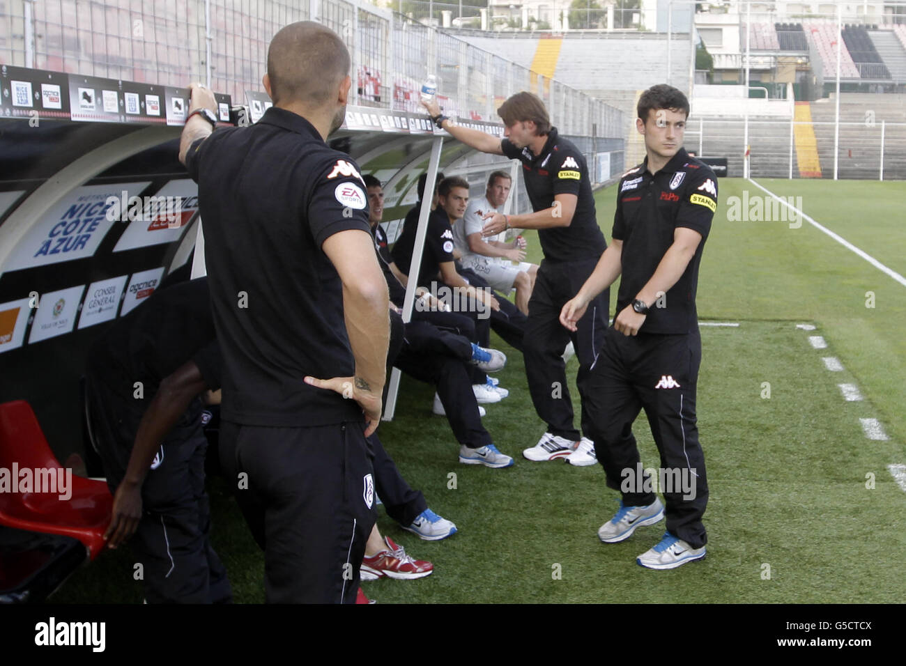 Soccer pre friendly ogc nice fulham stade municipal du ray hi-res stock ...