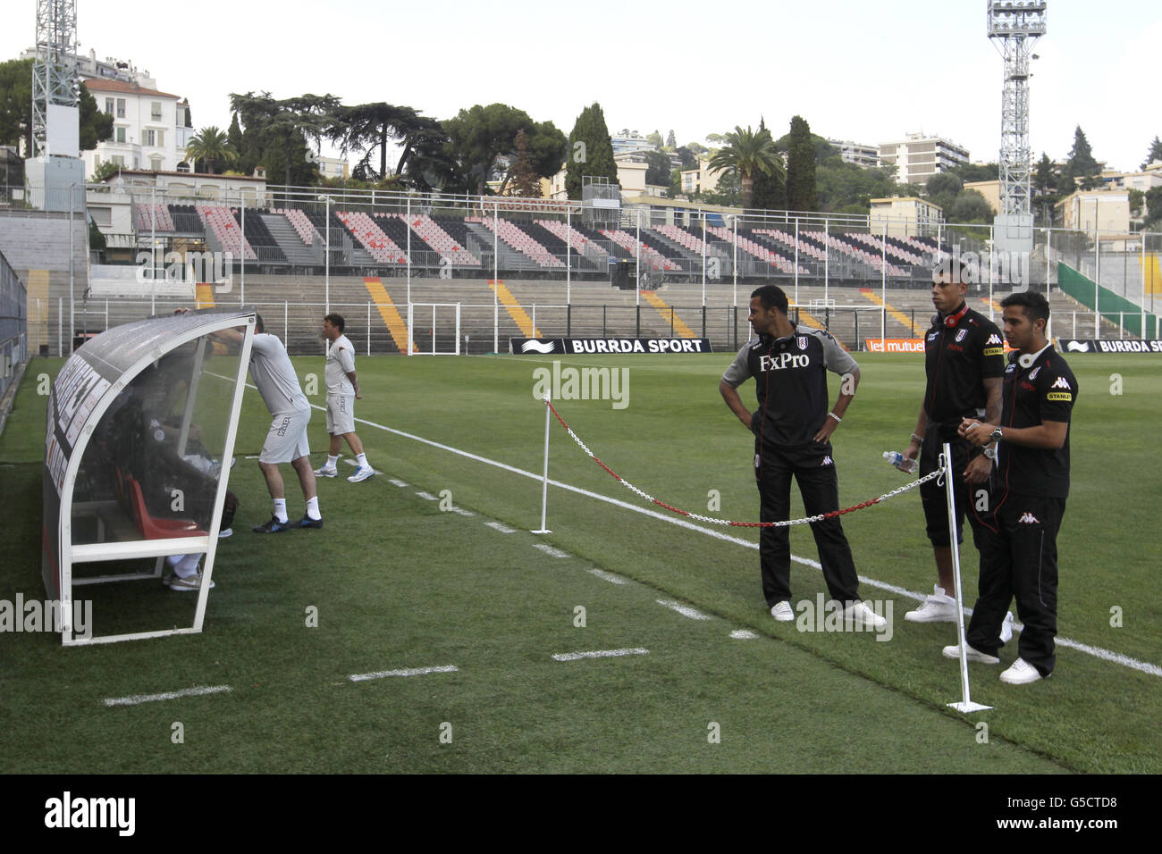 Soccer pre friendly ogc nice fulham stade municipal du ray hi-res stock ...