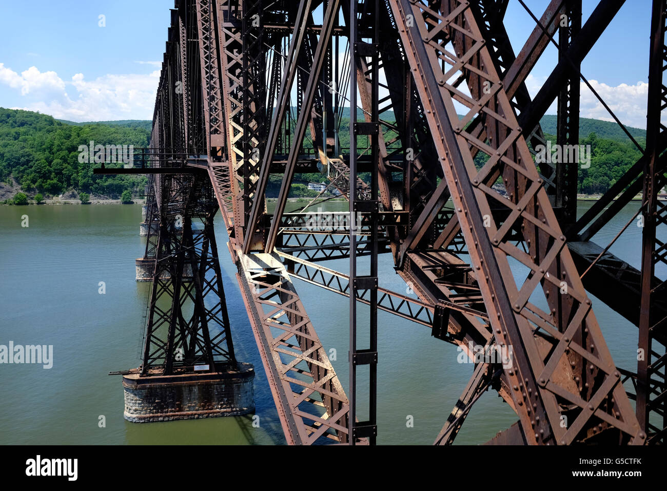 Railroad bridge converted to pedestrian walkway - Walkway over the ...