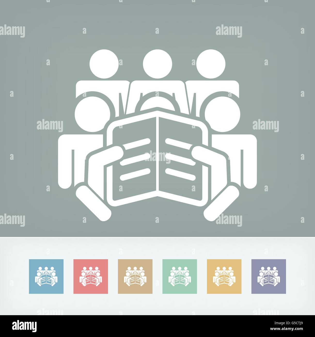 Reader with a group of listeners concept icon Stock Vector Image & Art ...