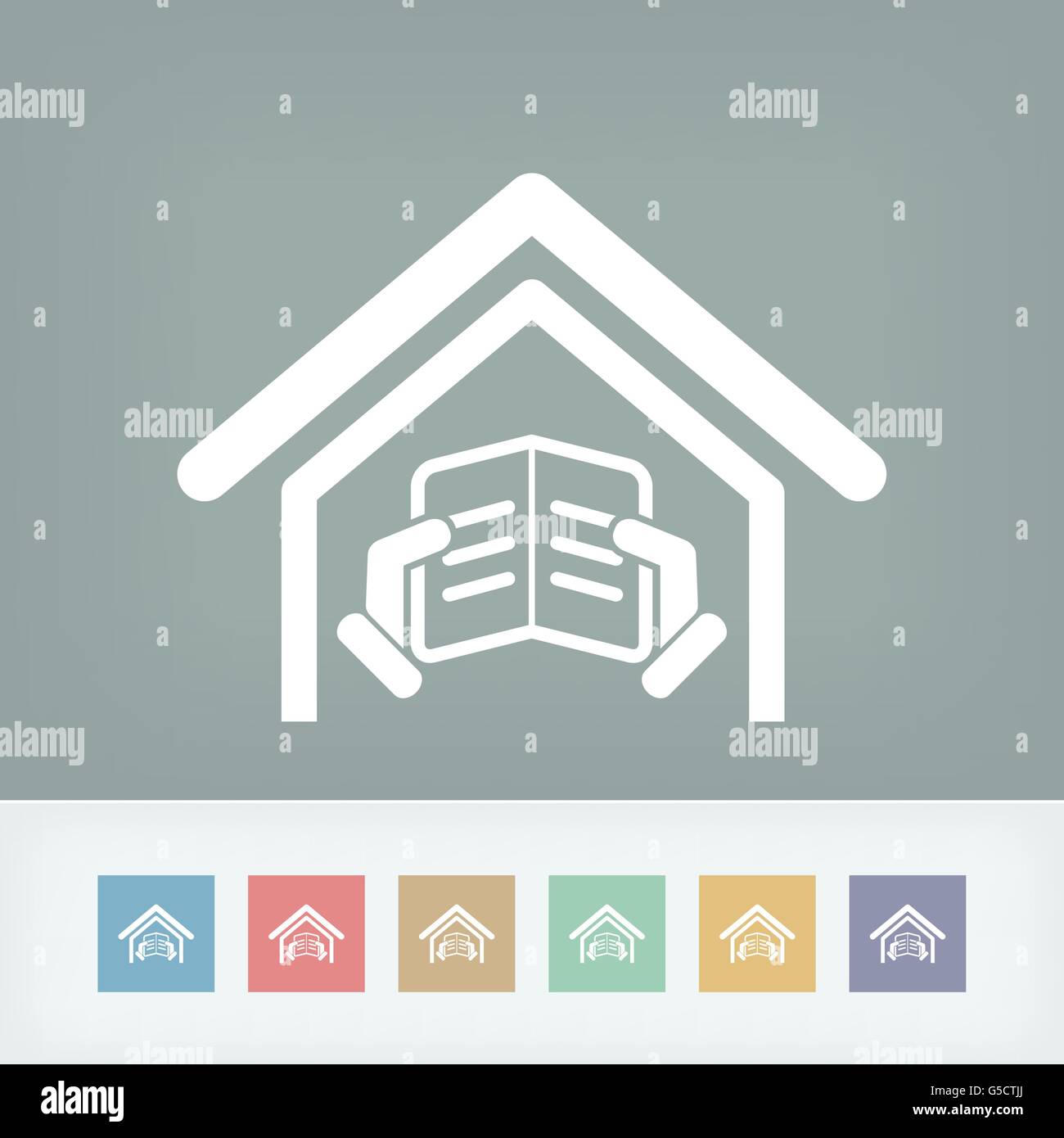 Illustration of library icon Stock Vector Image & Art - Alamy