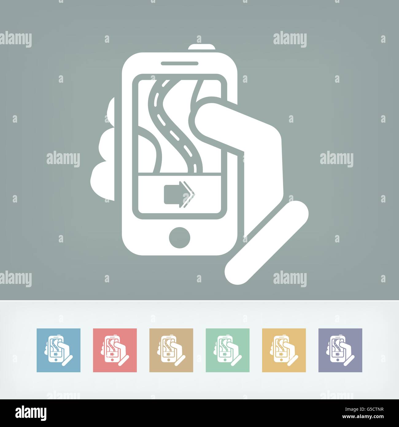 Road navigator smartphone concept Stock Vector Image & Art - Alamy