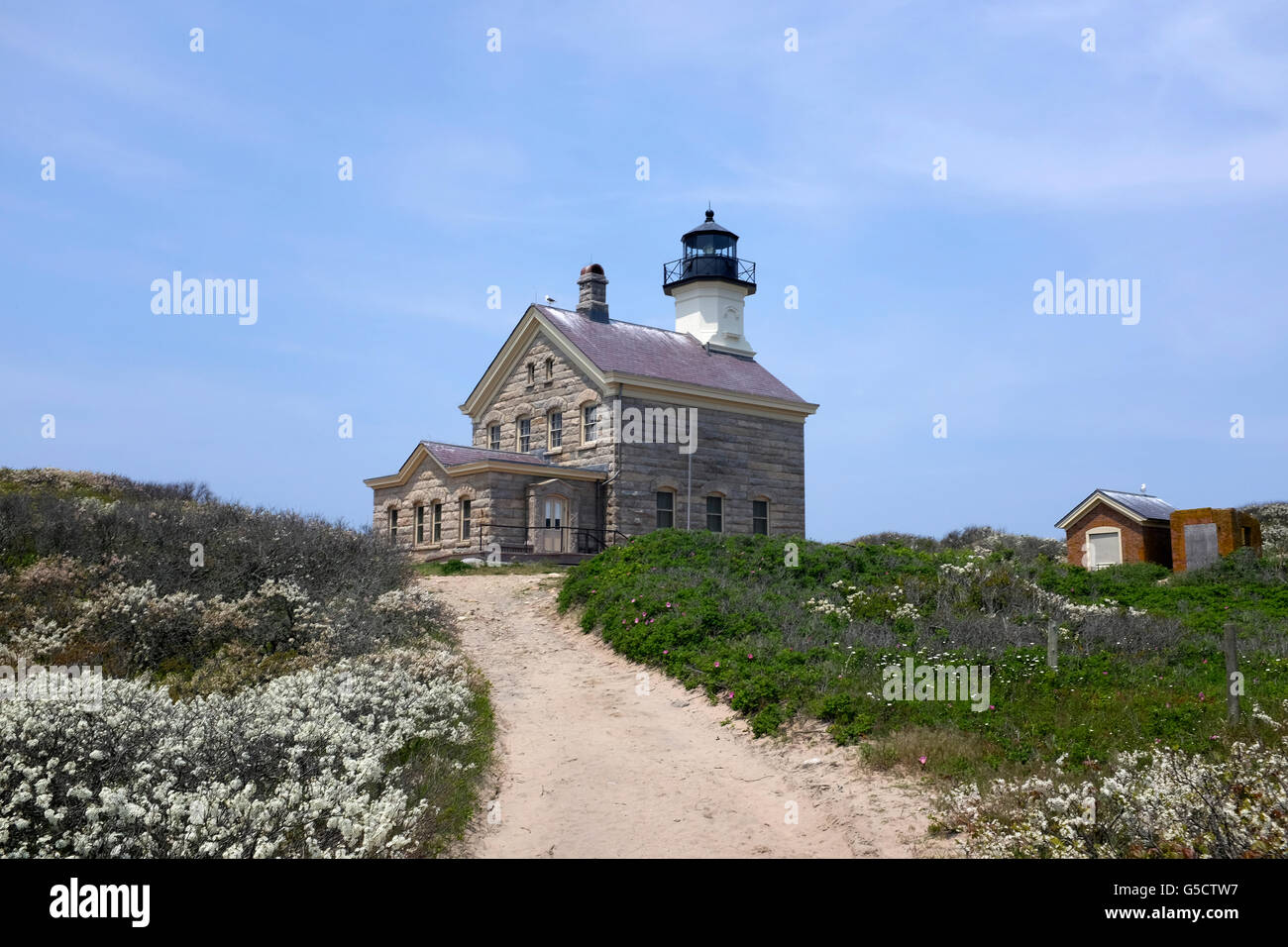 North Light Lighthouse, Block Island, Rhode Island Stock Photo - Alamy