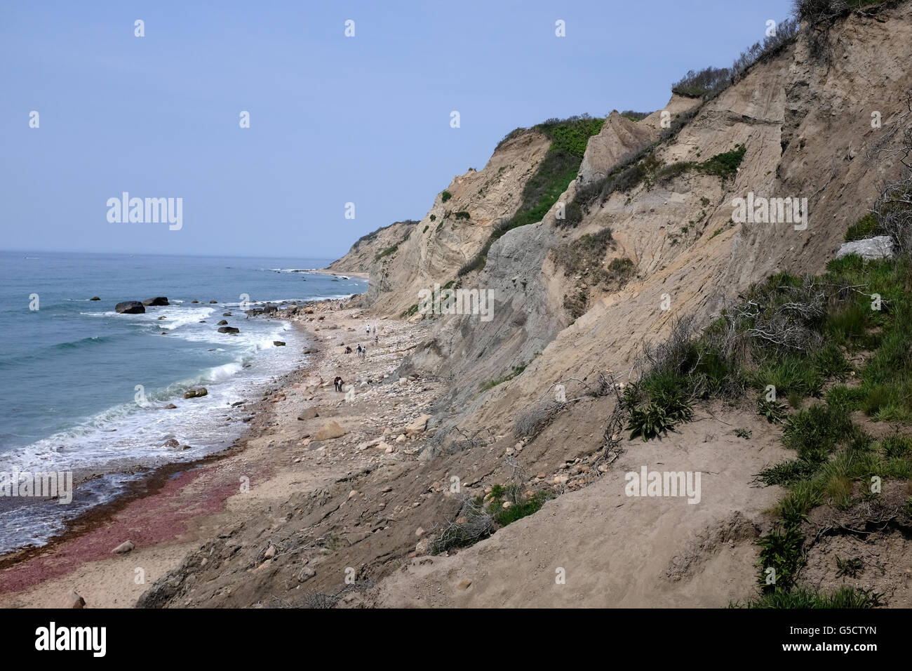 Mohegan's Bluffs, Block Island, Rhode Island Stock Photo - Alamy