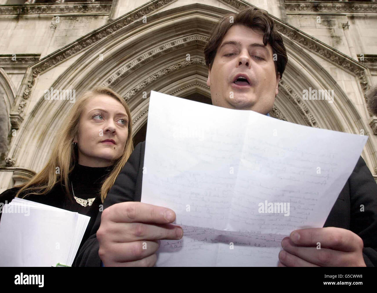 Former MI5 agent David Shayler and partner Annie Machon reads a ...