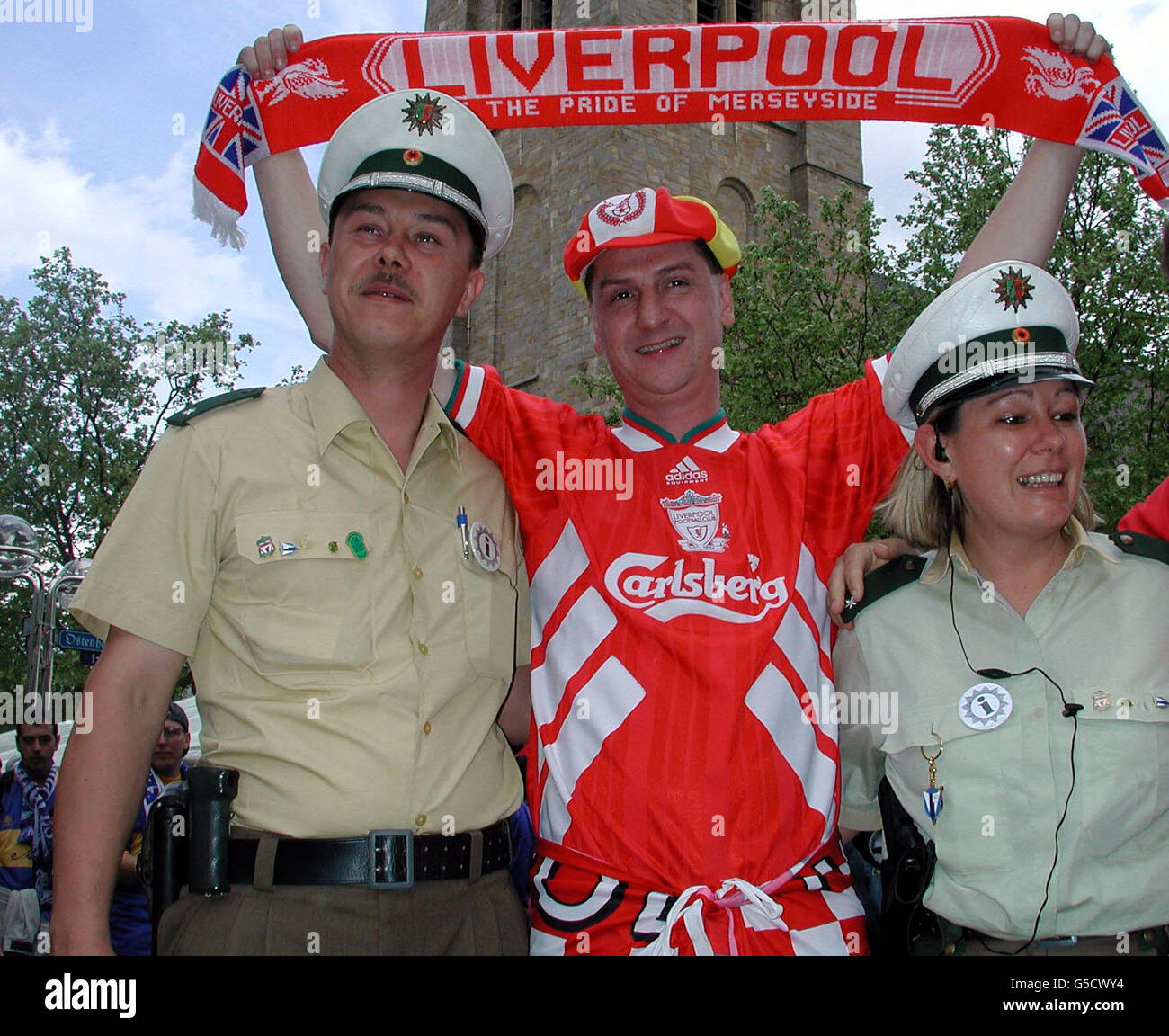 UEFA Cup Final Liverpool Fan Stock Photo - Alamy