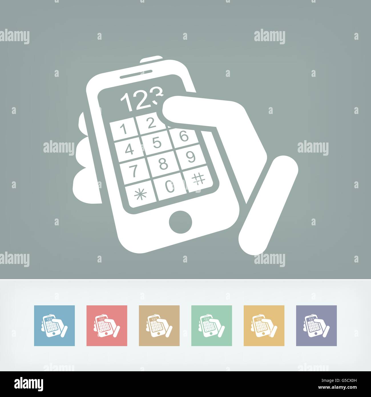 Hand dialing numbers mobile Stock Vector Images - Alamy
