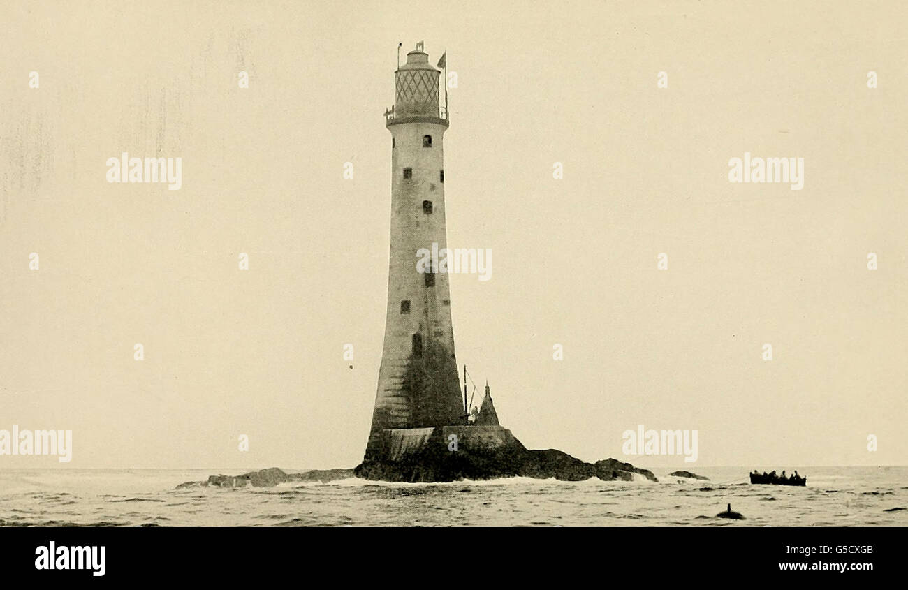 The Wolf Rock Lighthouse, circa 1890 Stock Photo - Alamy