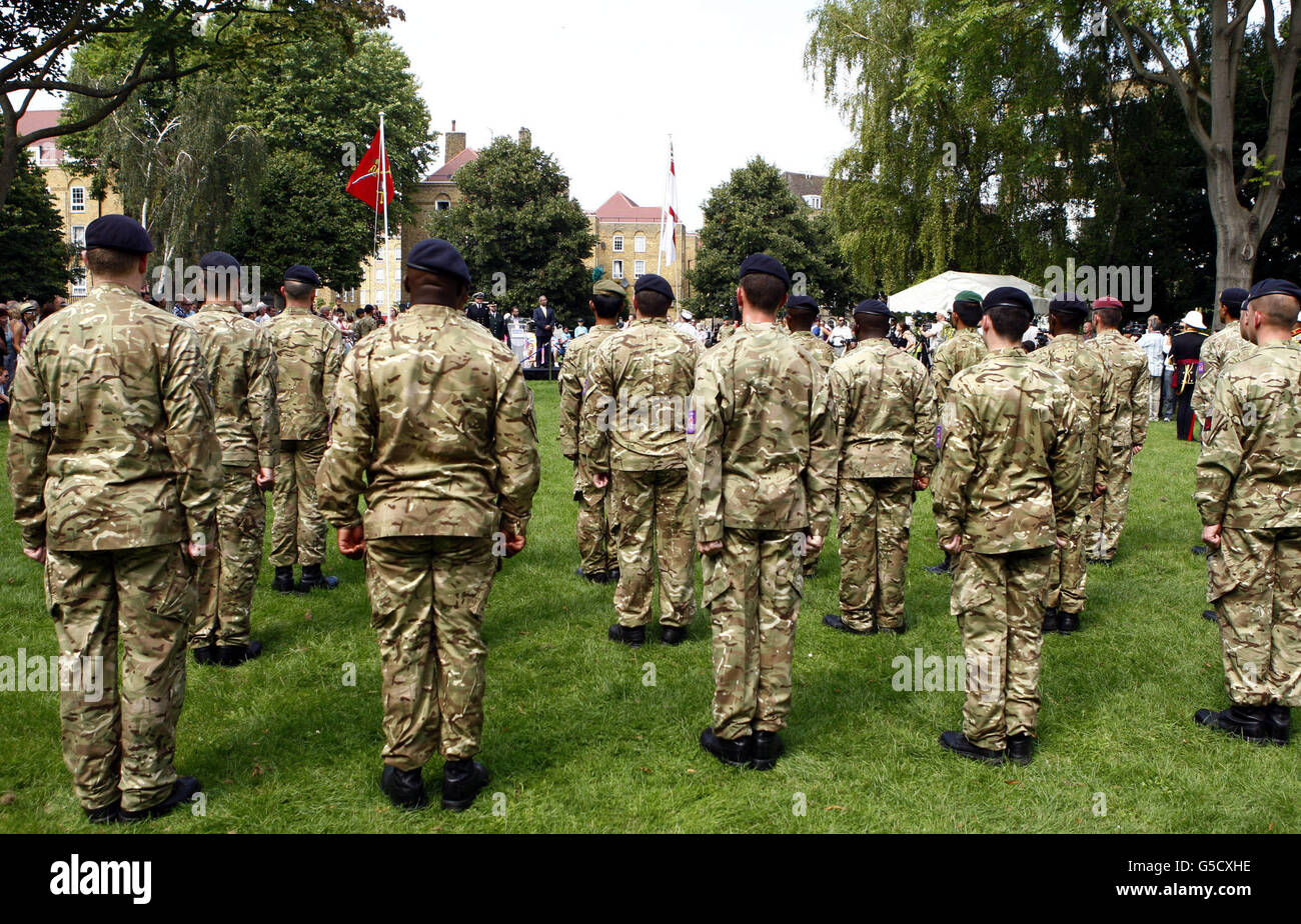 The military parade and farewell ceremony for armed services at the ...