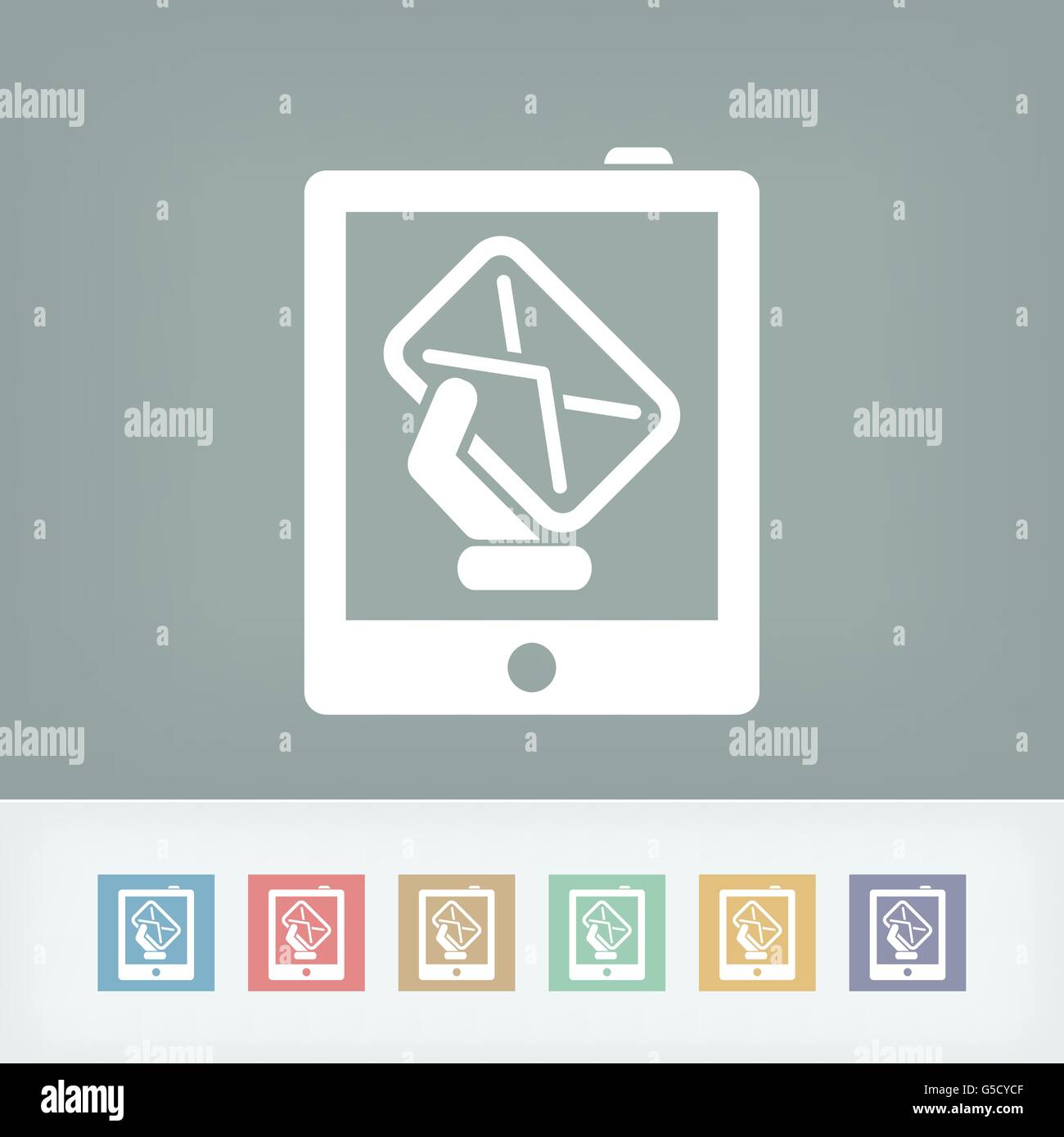 Tablet message icon Stock Vector Image & Art - Alamy