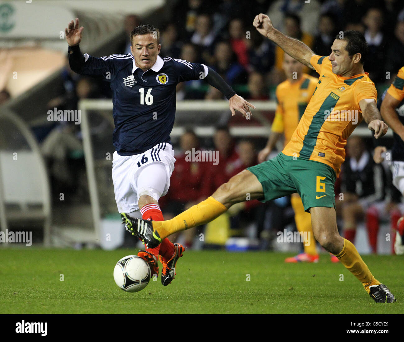 Scotland's Ross McCormack and Australia's Sasa Ognenovski (right ...