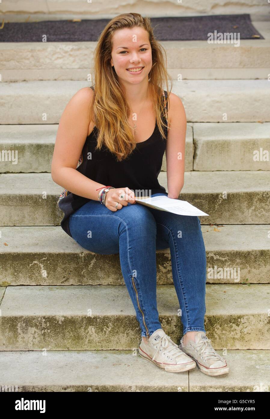 Receives her a level results hi-res stock photography and images - Alamy
