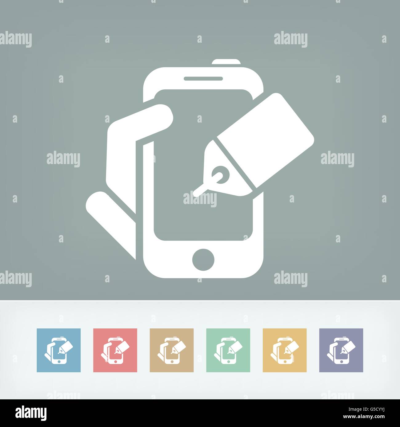 Phone label icon Stock Vector Image & Art - Alamy
