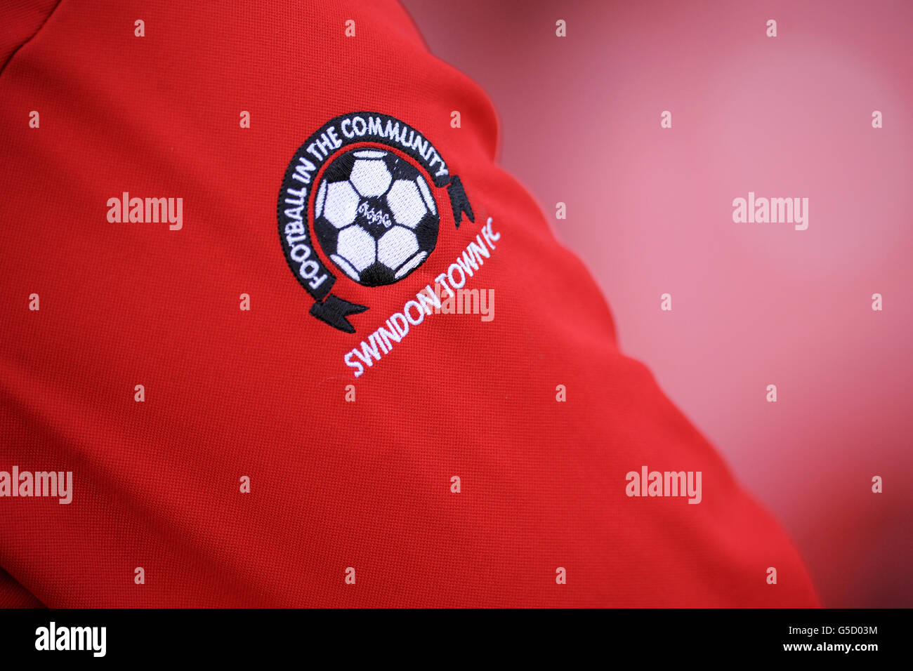 Detail of a Swindon Town Football in the Community badge Stock Photo ...