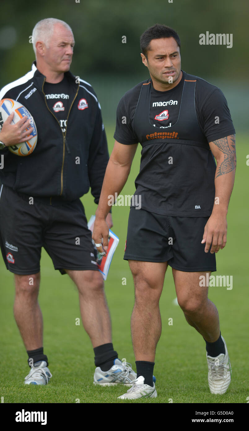 Edinburgh rugbys ben atiga during training session at murrayfield ...