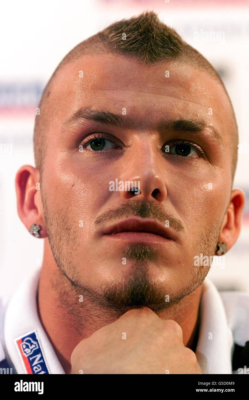 Mohican head head shot sport football david beckham hi-res stock ...