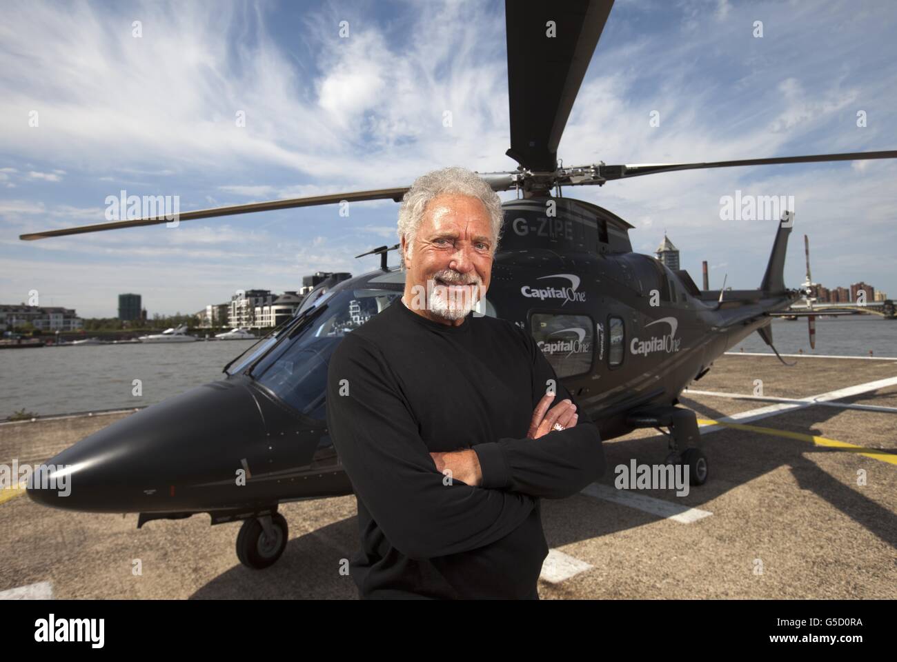 Sir Tom Jones jets off to V Festival at Weston Park Staffordshire in ...