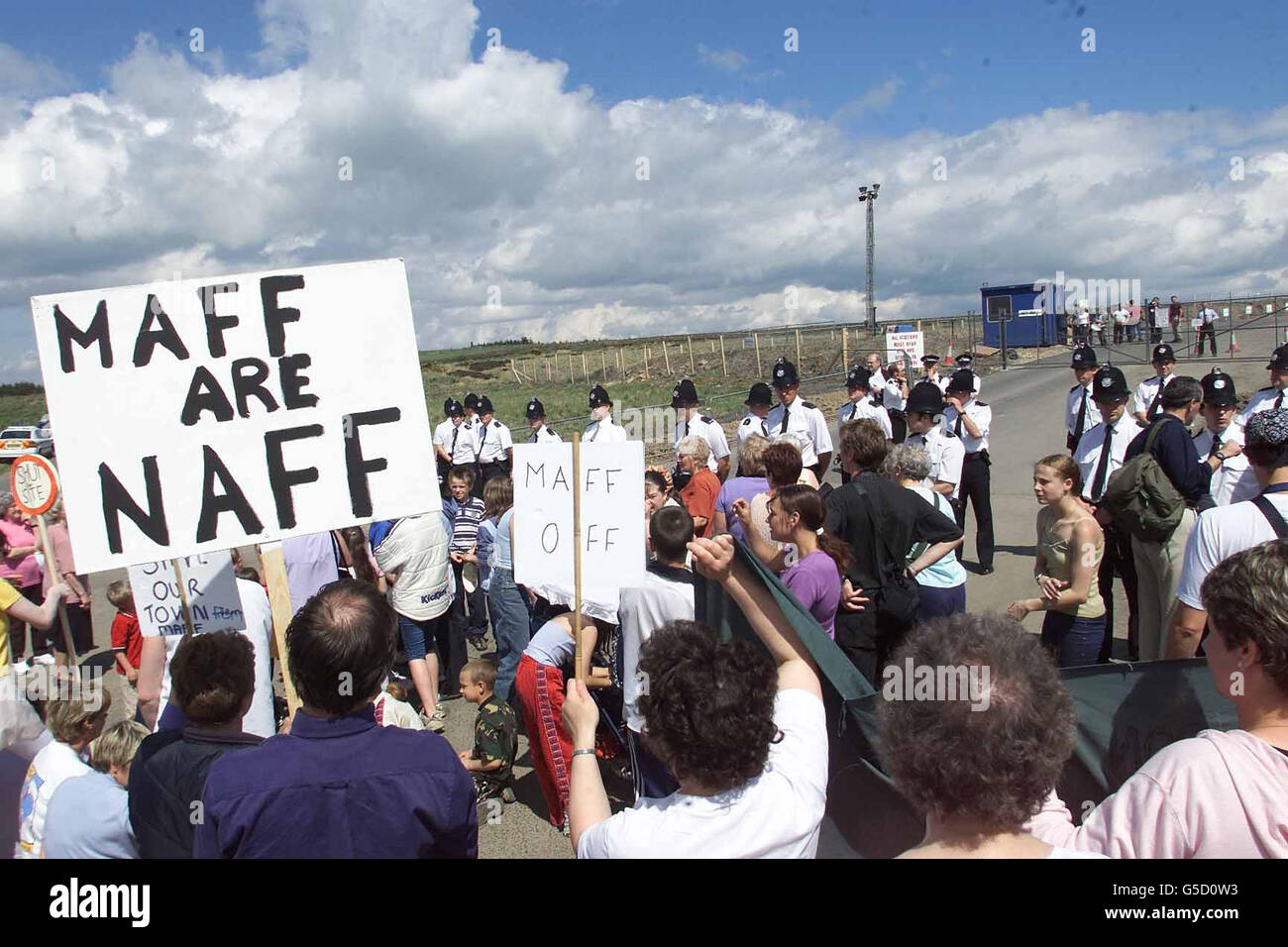 County Durham Pigs Protest Stock Photo - Alamy
