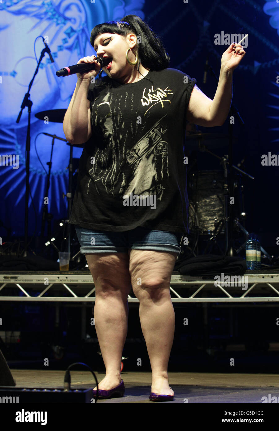 Beth Ditto of the Gossip performing in The Arena at the V Festival in ...