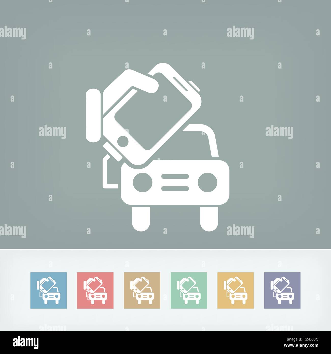 Connection of smartphone to car Stock Vector Image & Art - Alamy