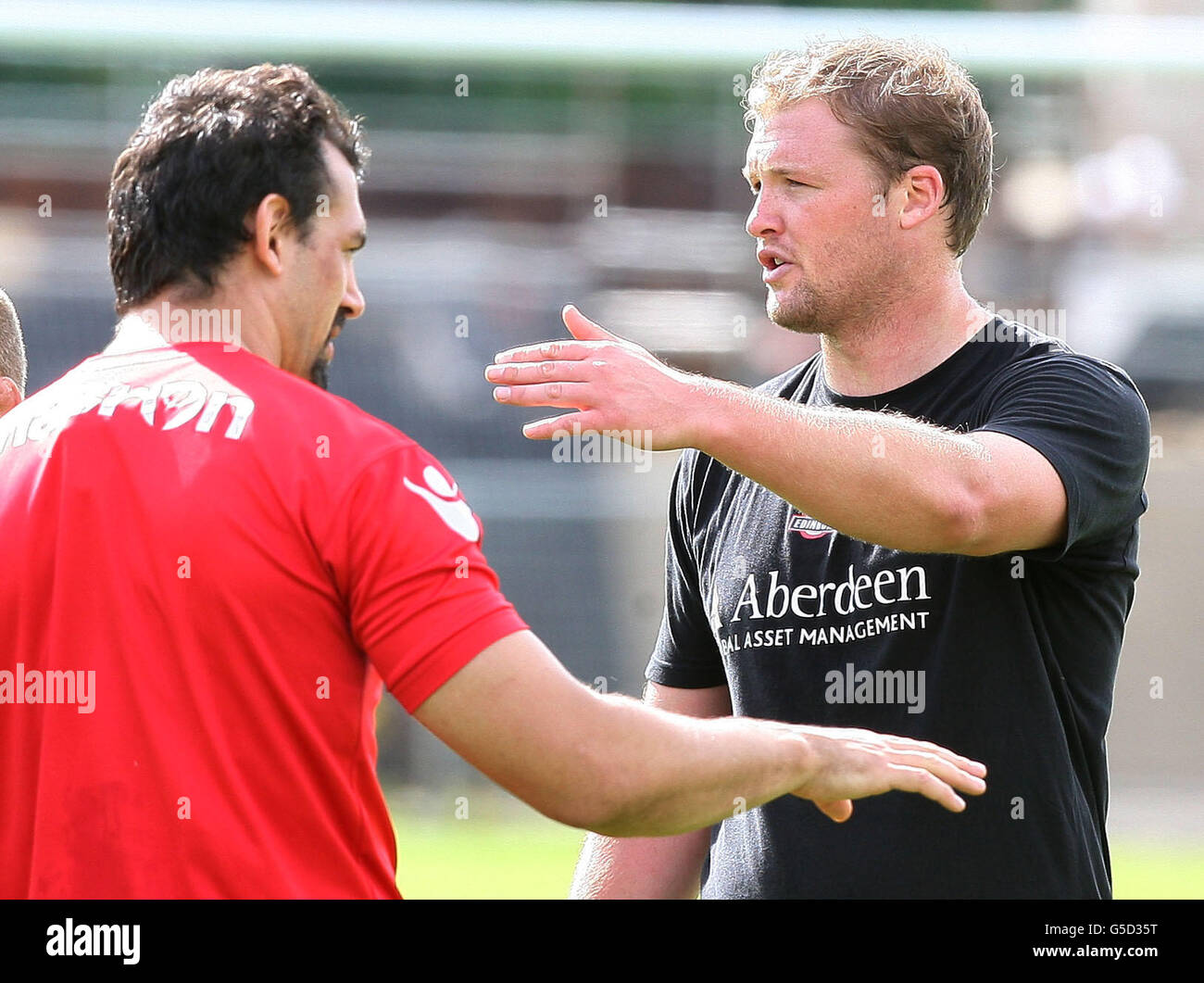 Edinburghs ross rennie training session murrayfield hi-res stock ...